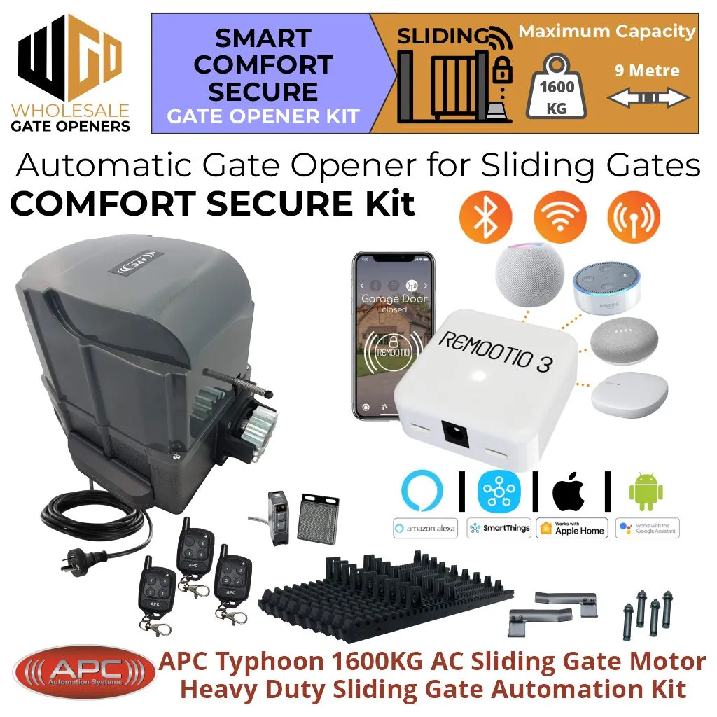 Sliding Driveway Gate Opener Smart Comfort Secure Kit using Wi-Fi ...