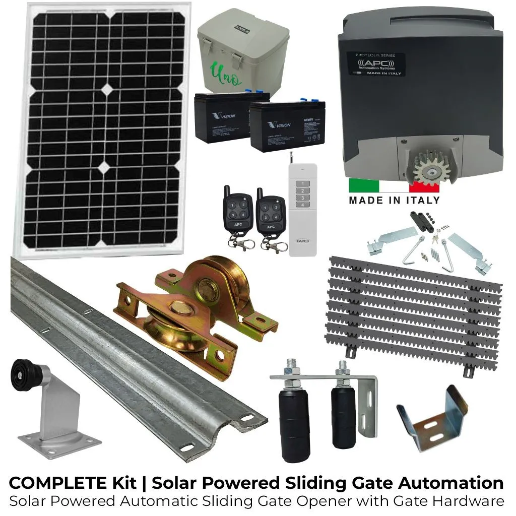 Italian Made Sliding Driveway Solar Powered Gate Automation and ...